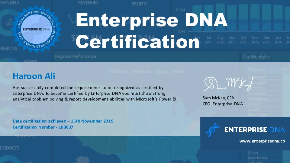 Enterprise DNA Certification