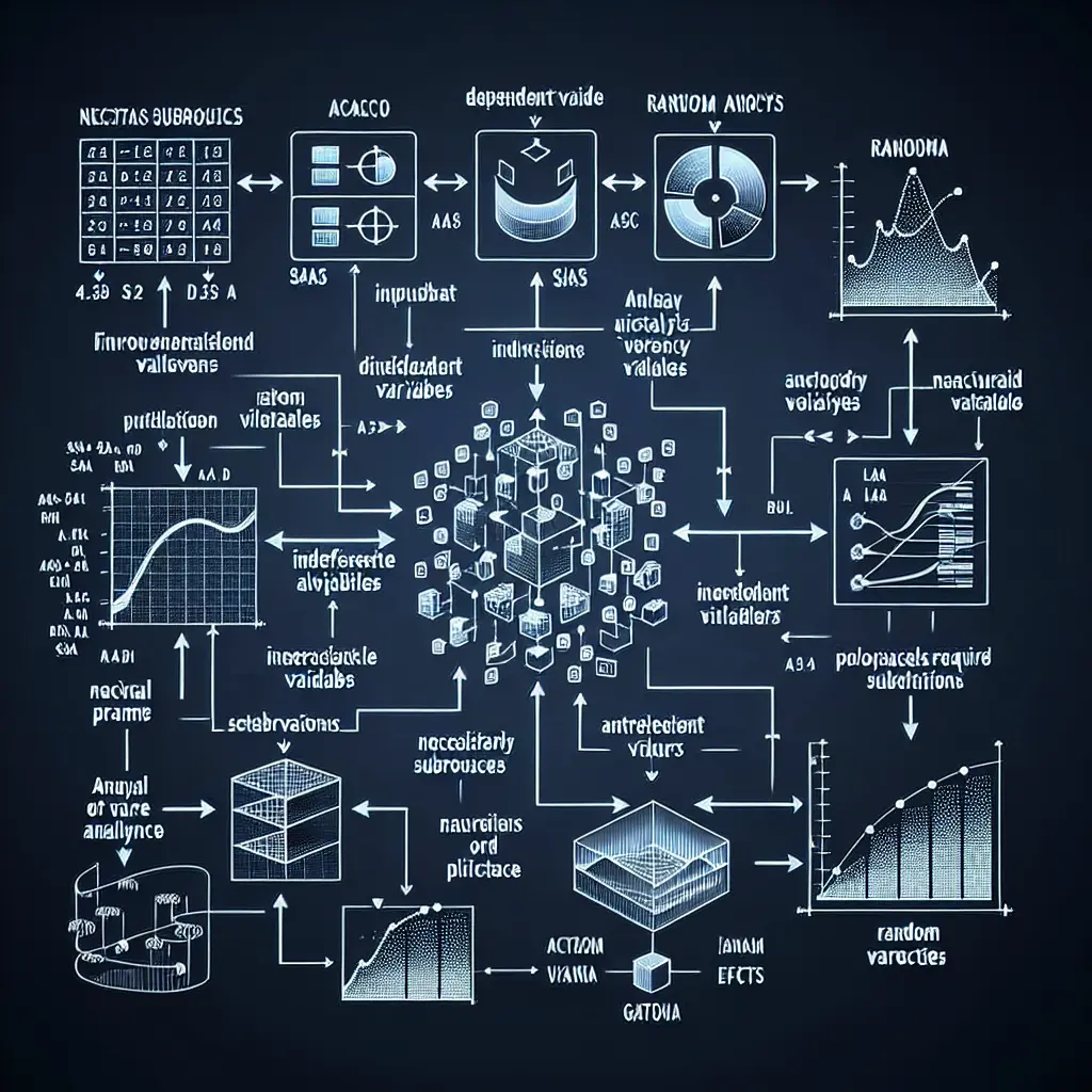 Four-Way ANOVA with Random Effects using SAS Macro